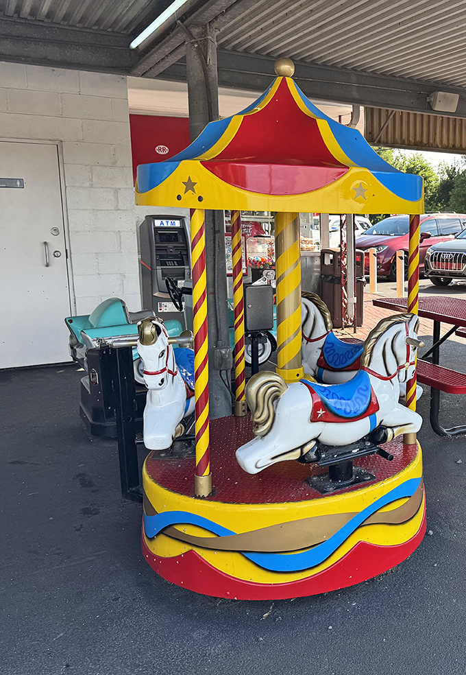This mini carousel isn't just for kids&mdash;it's for anyone who remembers when dining out was an event, not just a meal.