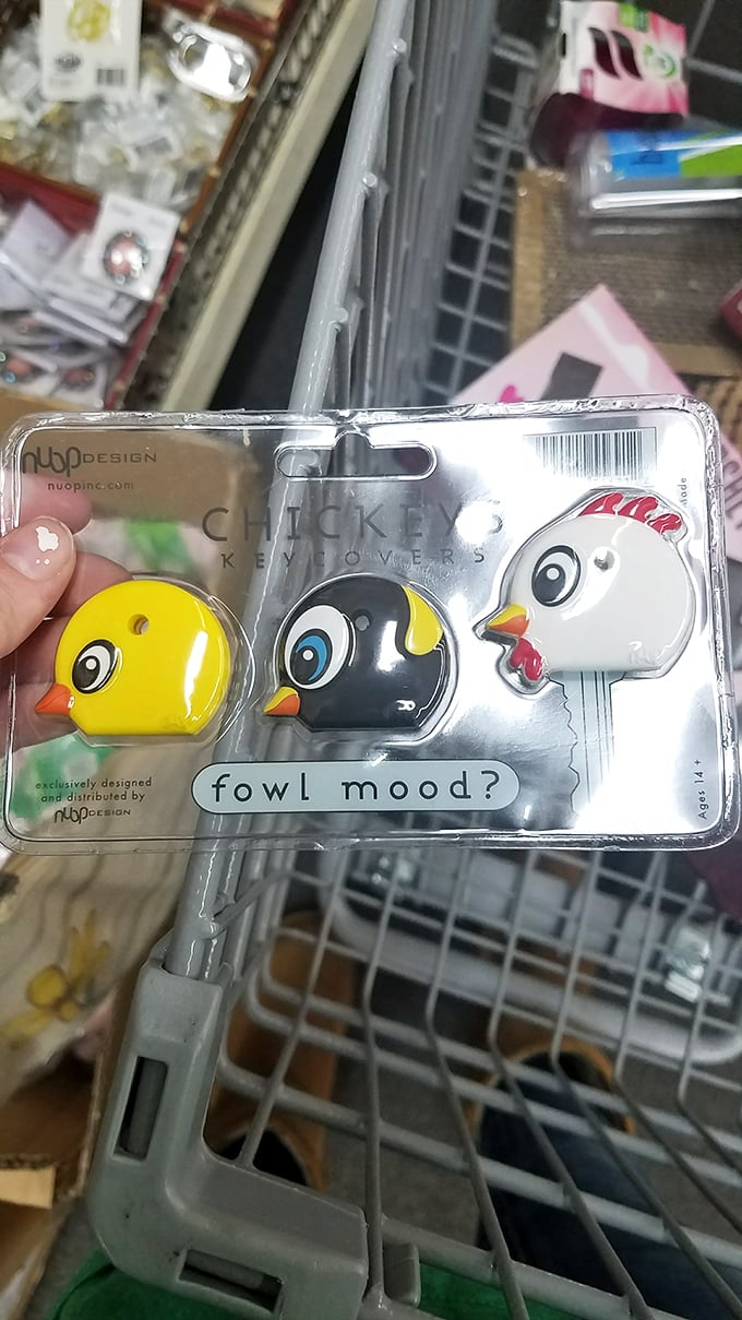 "Fowl Mood?" These whimsical chicken key covers add personality to your keyring and a smile to your face every time you unlock your door.