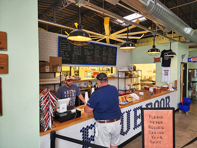 At the counter, barbecue democracy in action&mdash;everyone equal in their pursuit of smoked perfection, patiently awaiting their turn at the promised land.