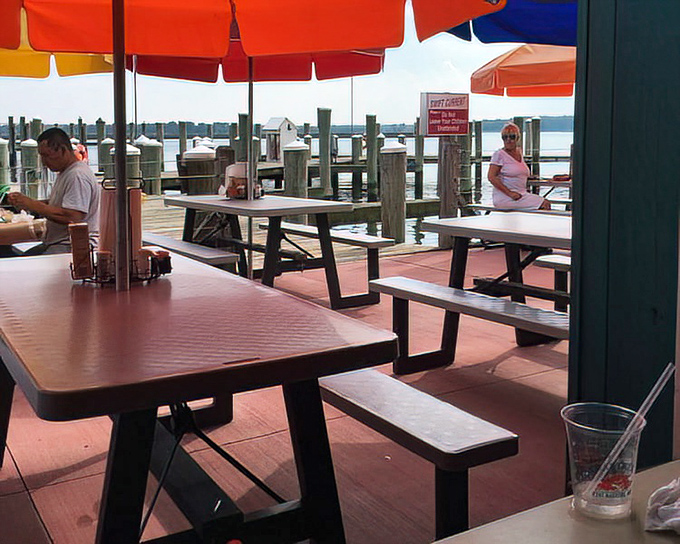 Picnic tables with a million-dollar view. This no-frills waterfront dining spot proves that sometimes the best seasoning is scenery.