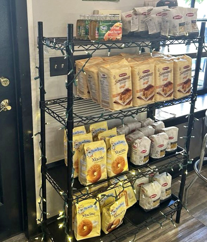 Even the baking ingredients get the VIP treatment here. Those flour bags are waiting in the wings like Broadway understudies, ready for their moment to shine.