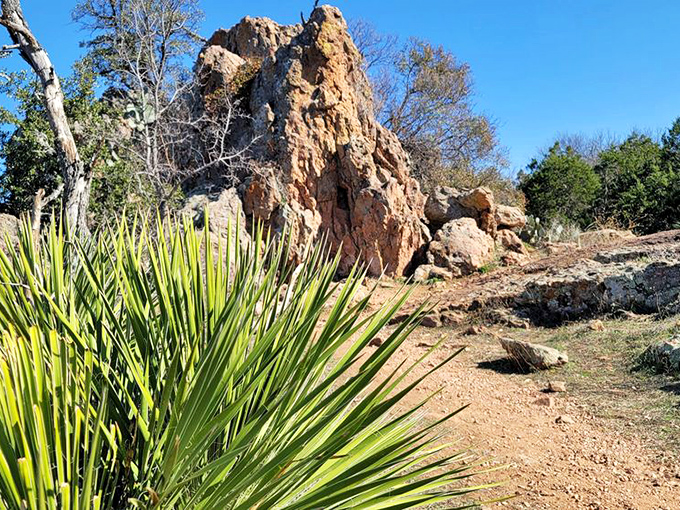Pink granite formations rise up like nature's sculpture garden, minus the "do not touch" signs.