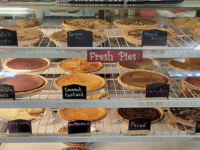The pie case at Woodruff's isn't just a display&mdash;it's a museum of American dessert artistry where every exhibit is edible.