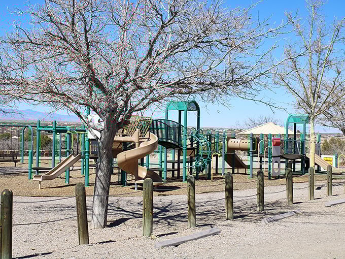 Kid-tested, parent-approved playground where little ones burn energy while adults recover from too much sun. Desert fun for the whole family. 