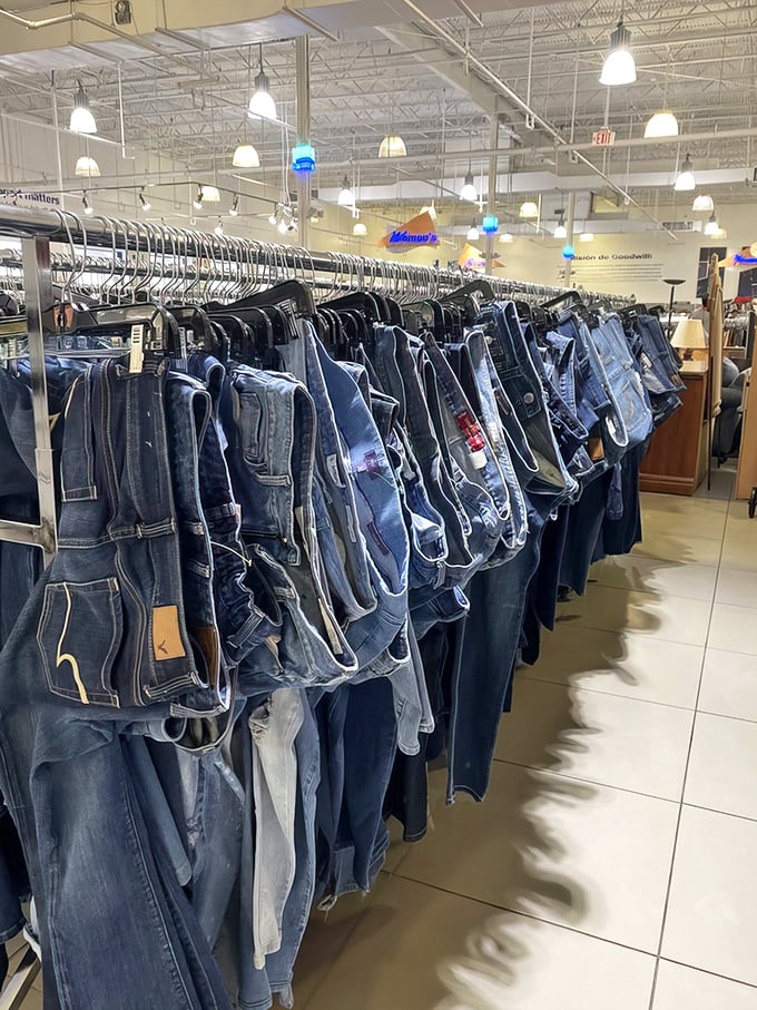 Denim for days! The jean section alone could outfit a small town, with every wash, cut, and era represented.