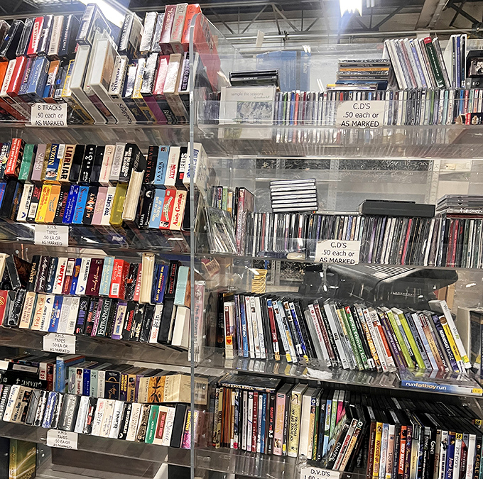 From vinyl to CDs, the media section is a time machine for your ears. Remember when we had to physically own music?