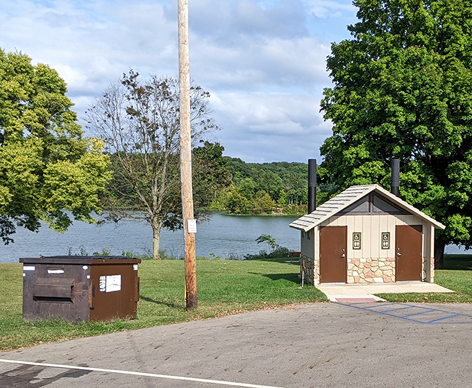 Even the park's practical facilities are thoughtfully placed with lake views that make answering nature's call a scenic experience.