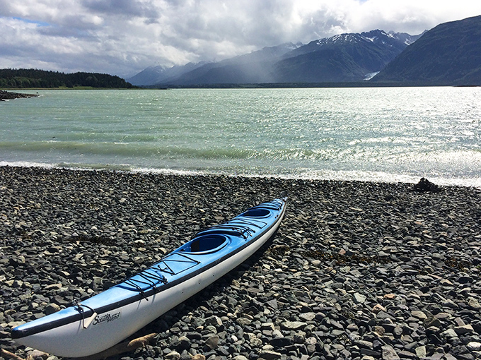 The ultimate social distancing vehicle. This kayak sits ready to deliver you to places Instagram filters can't even improve upon.