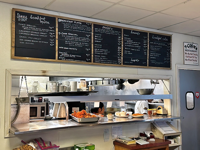 That serving window connects two worlds &ndash; hungry customers and the magic happening just beyond view.