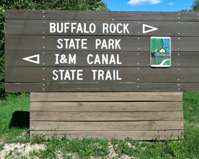 Trail markers: the unsung heroes of outdoor exploration, preventing your "quick afternoon hike" from becoming an episode of Survivor: Illinois Edition.