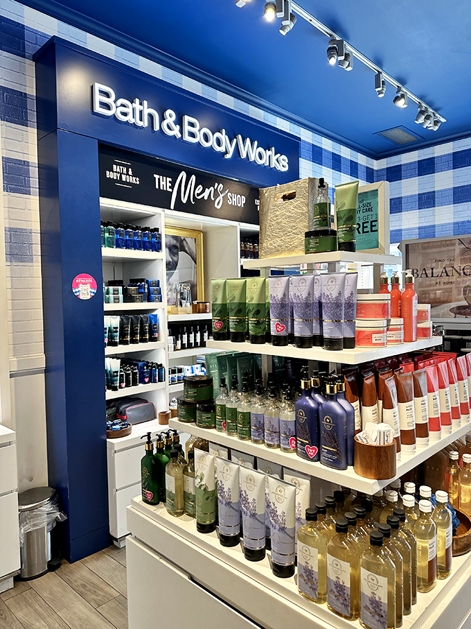 Bath & Body Works: where you enter for one replacement hand soap and exit with seventeen seasonal scents you didn't know you needed until this very moment.