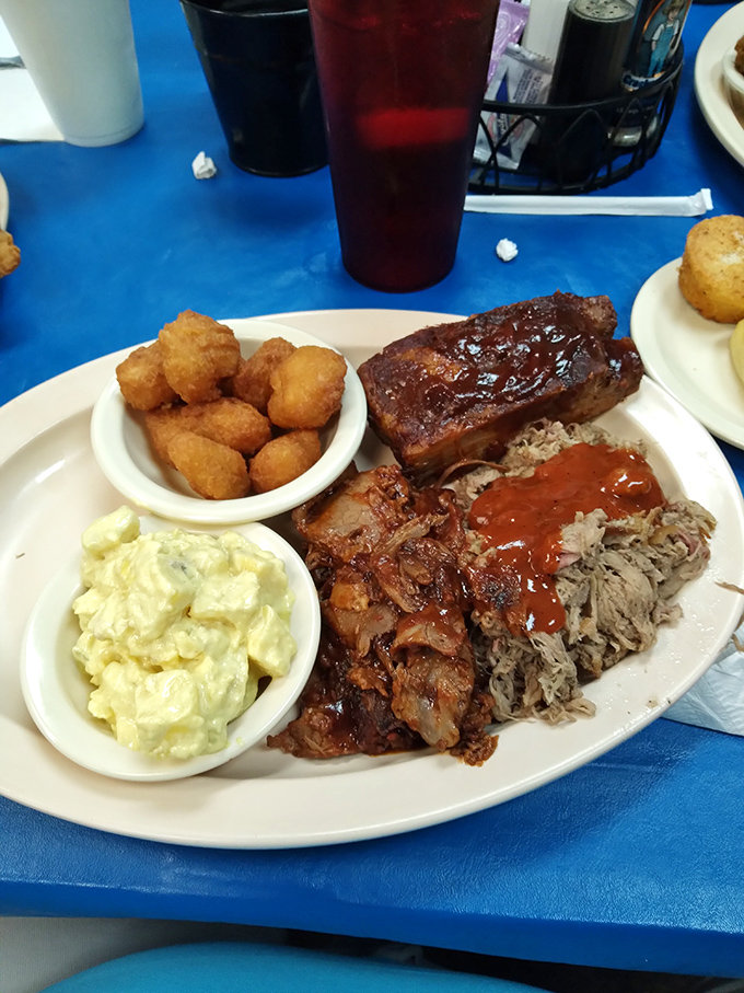This meat platter looks like the barbecue version of a greatest hits album &ndash; all the favorites in one place.