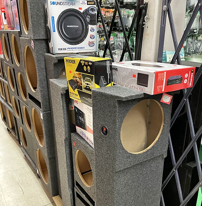 Car audio heaven for bass enthusiasts&mdash;where your vehicle's sound system dreams materialize in carpeted boxes.