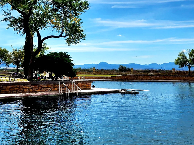 Mountains frame this aquatic jewel like nature's own picture window in the desert.