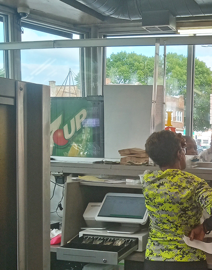 The ordering counter&mdash;where dreams are placed and barbecue wishes come true. Keep that line moving, folks!