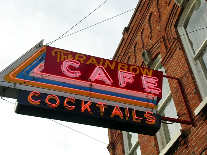That neon sign against brick is pure Americana &ndash; the kind of landmark that makes you pull over even when you weren't planning to stop. 