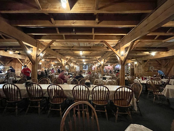 Tables await like blank canvases, soon to be Jackson Pollocked with gravy drips and the occasional escaped corn kernel.