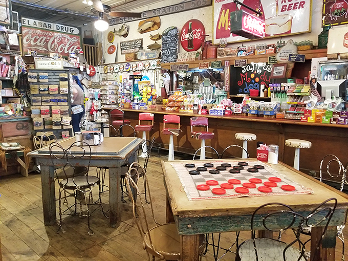 This isn't just a checkerboard table&mdash;it's an invitation to slow down. In an age of digital everything, these wooden chairs offer analog connection.