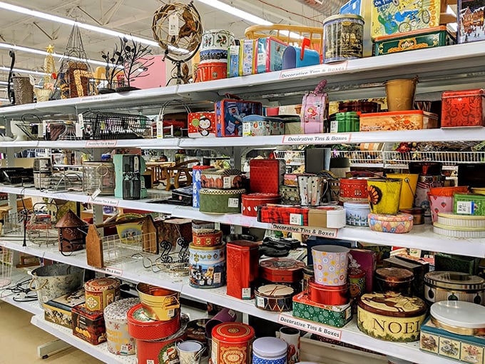 Decorative tins that once held Danish butter cookies now await creative repurposing. Grandmothers everywhere nod in approval at your thriftiness.