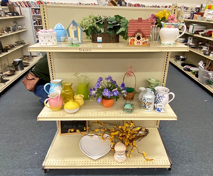 Colorful vases, floral arrangements, and decorative accents create inspired tablescapes that would make home decor influencers question their full-price purchasing decisions.