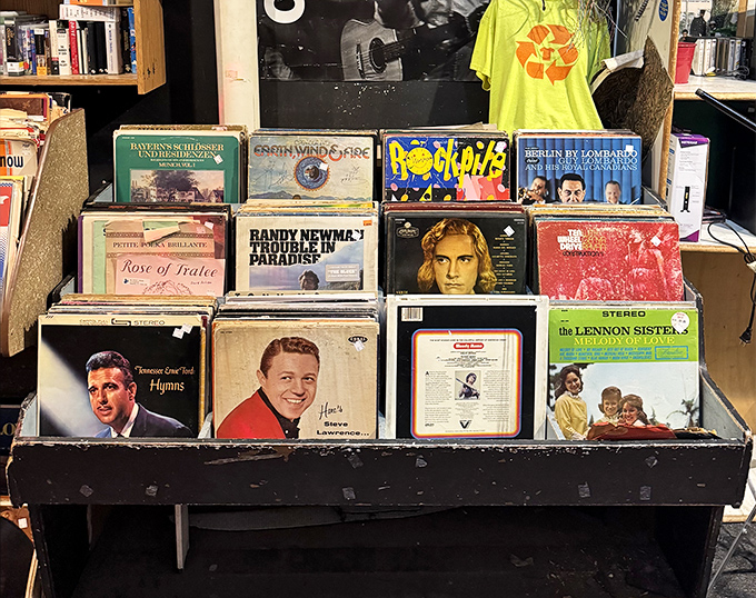 Vinyl enthusiasts flip through crates where Tennessee Ernie Ford might hide between forgotten disco albums and obscure indie bands.