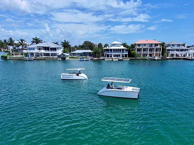 Waterfront homes line Venice's canals like a real estate daydream, where every backyard comes with a boat and endless blue horizons.