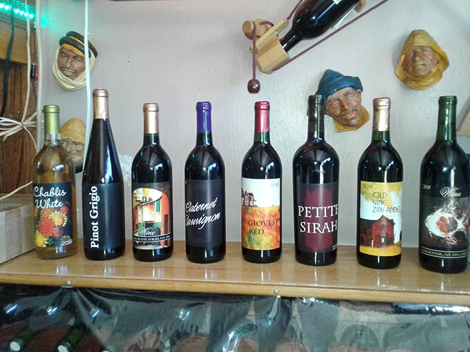 Even a deli knows the importance of a good wine selection. These bottles stand ready for patrons with sandwich-pairing ambitions.