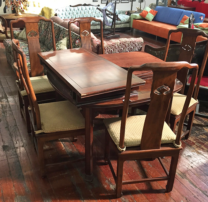 This dining set has witnessed thousands of family arguments, celebrations, and everyday meals. The wood remembers all of it.