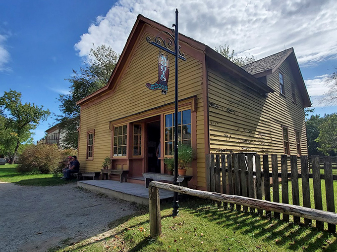 This sunny yellow storefront isn't selling artisanal anything&mdash;it's showcasing authentic mercantile traditions that Amazon could never replicate.