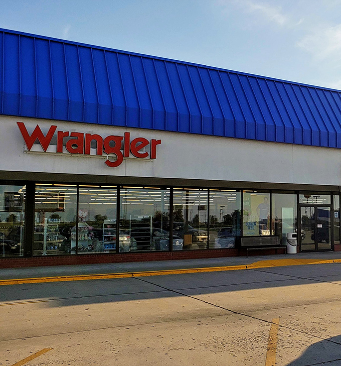 Another Wrangler view proves this place takes its denim seriously &ndash; as all good Missourians should.