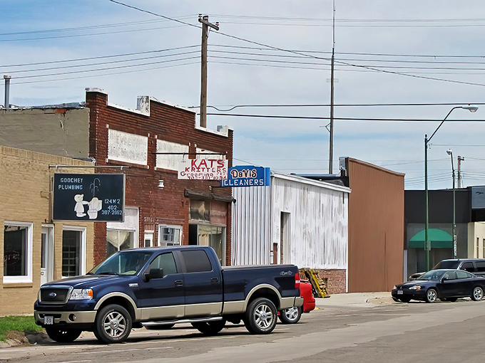 Main Street Ainsworth stretches toward the horizon, a reminder that in Nebraska, there's always room to breathe.