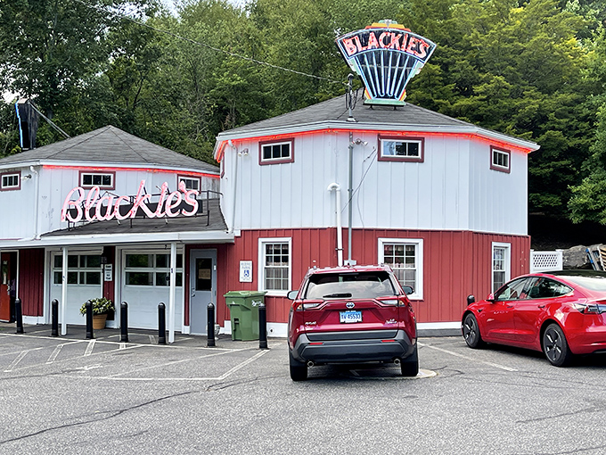 Round buildings are rare treasures—this one's been serving Connecticut happiness for decades and counting.