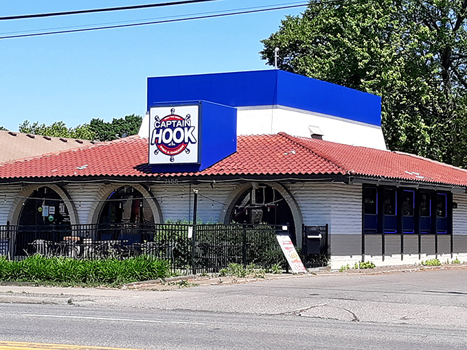 Captain Hook's nautical theme and bright blue building promise an adventure in fried chicken that'll satisfy any landlubber's crispy cravings. 