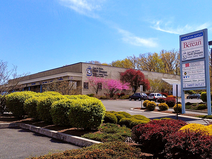 Care & Share's beautiful landscaping shows the pride this community thrift store takes in serving Souderton.