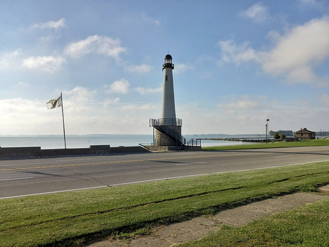 Celina's lakefront lighthouse guides more than boats—it guides souls seeking peace and natural beauty.
