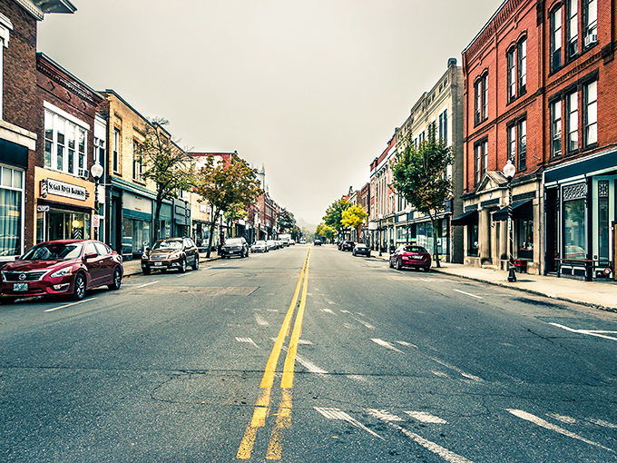 Claremont's main street stretches before you like a buffet of architectural delights &ndash; brick, stone, and history served family-style.