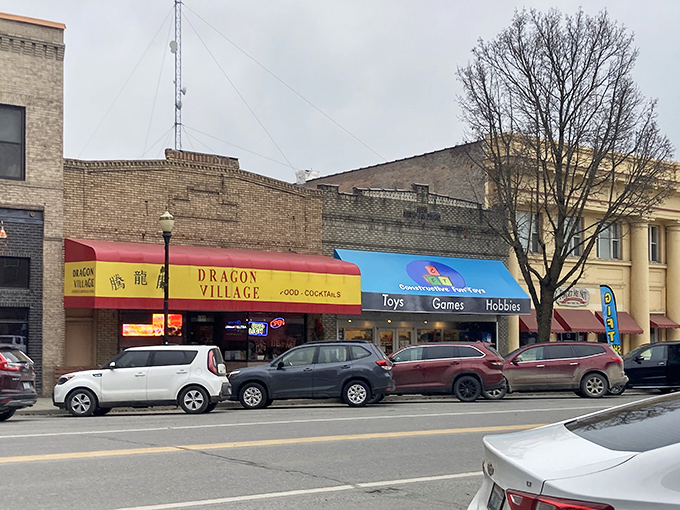 Colville&rsquo;s downtown storefronts blend old-fashioned charm with everyday life, where familiar faces and local favorites line the street.