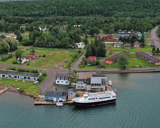 Crystal-blue waters surround this remote harbor community where the journey to get here becomes part of the destination's undeniable charm.