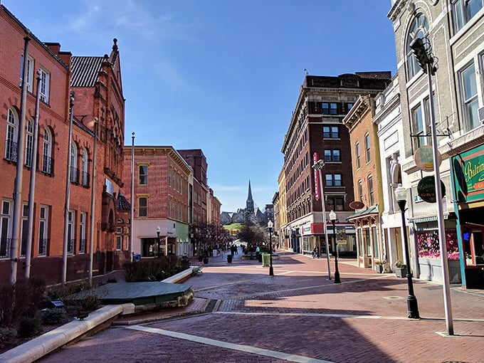 Cumberland's downtown invites pedestrians to wander and wonder about the stories behind those magnificent brick facades.