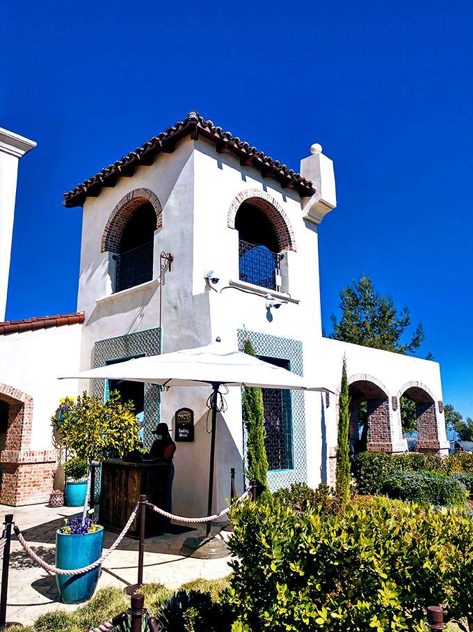 Spanish-style elegance meets mountain views at DAOU. Like someone plucked a building from Barcelona and planted it in Paso.