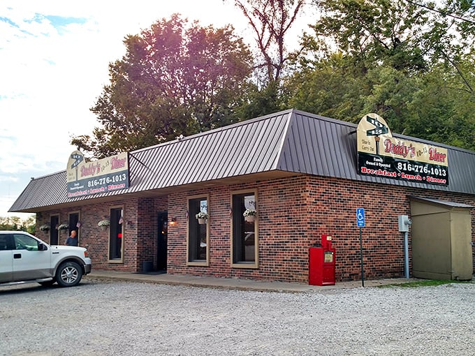 Daddy's 10-13 Diner's brick facade and metal roof house comfort food that's been perfected over countless morning shifts.