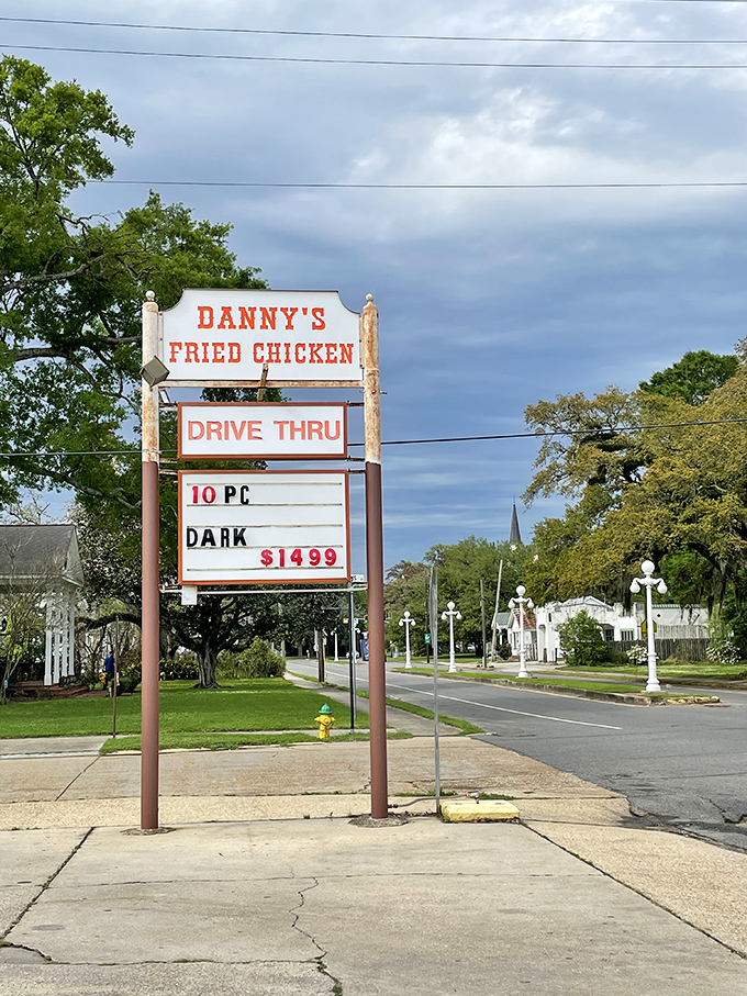 Danny's roadside sign has been guiding hungry travelers to fried chicken salvation for generations.