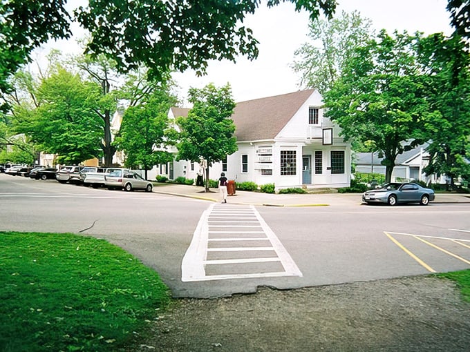 Gambier's tree-lined streets and white buildings create a college town atmosphere where intellectual conversations happen at a leisurely pace.