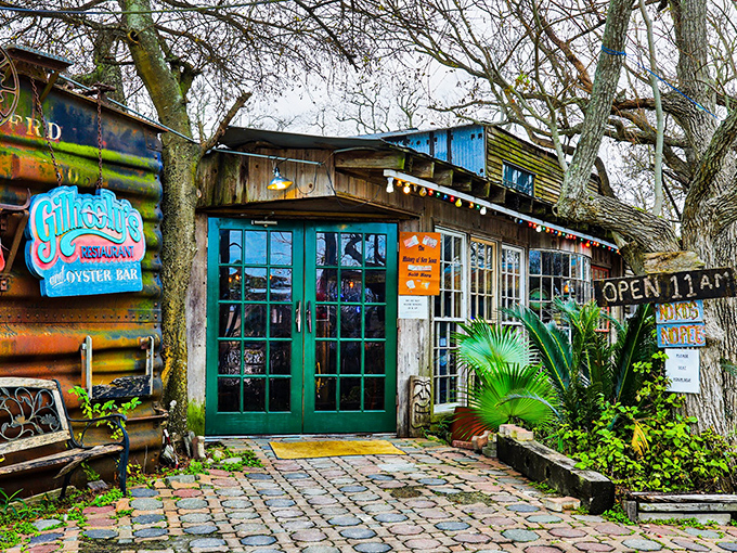 Gilhooley's weathered wooden exterior looks like it was built from shipwrecks &ndash; a perfect prelude to legendary oysters.