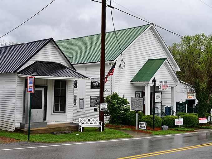 The white clapboard buildings of Granville's historic district stand as humble reminders of simpler times, when small-town life moved at a gentler pace.