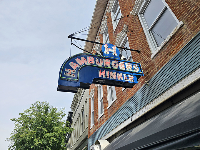 That vintage neon sign! Hinkle's classic hamburger sign has been guiding hungry travelers to sandwich nirvana in downtown Madison for decades.