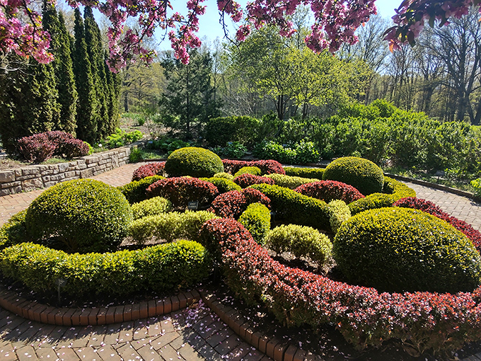 Geometric precision meets natural beauty in these manicured garden beds. Even Martha Stewart would be impressed!