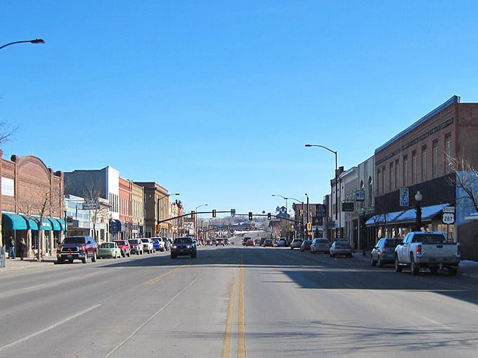Lander's historic downtown offers affordable shopping and dining options beneath Wyoming's legendary big sky.