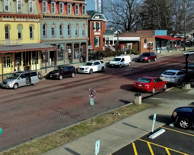Lebanon's brick-paved streets and colorful historic buildings create a rainbow of architectural styles from a bygone era.