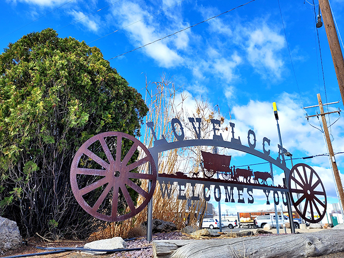Street signs with names like Rifle Range remind you that small-town Nevada has its own unique personality quirks.